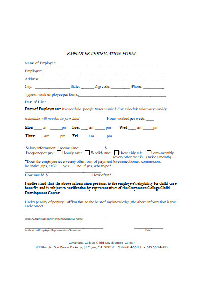 FREE 50+ Application Verification Forms Download – How to Create Guide ...