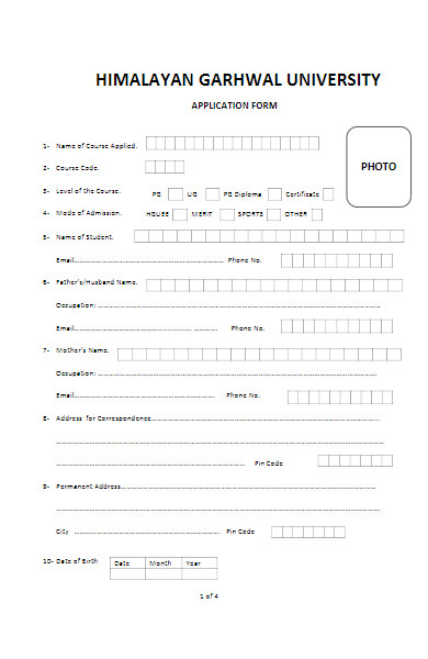 FREE 50+ University Forms in PDF | MS Word | MS Excel