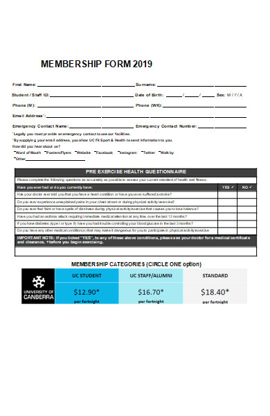 FREE 50+ Fitness Forms in PDF | MS Word
