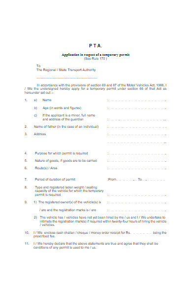 FREE 50+ Permit Forms Download – How to Create Guide, Tips