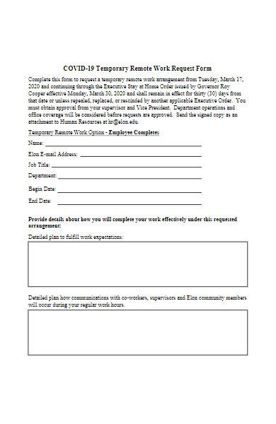 FREE 45+ Work From Home Forms in PDF | MS Word