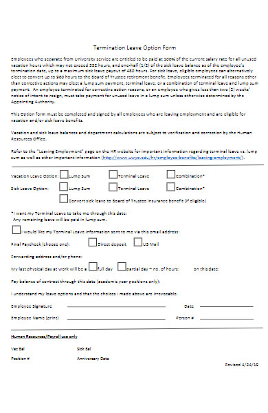 FREE 50+ Option Forms in PDF | MS Word | MS Excel