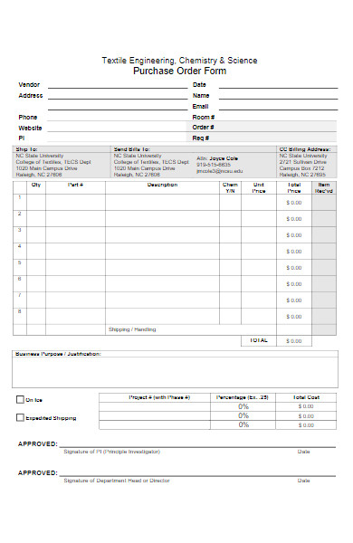 FREE 50+ Purchase Forms in PDF | MS Word | MS Excel