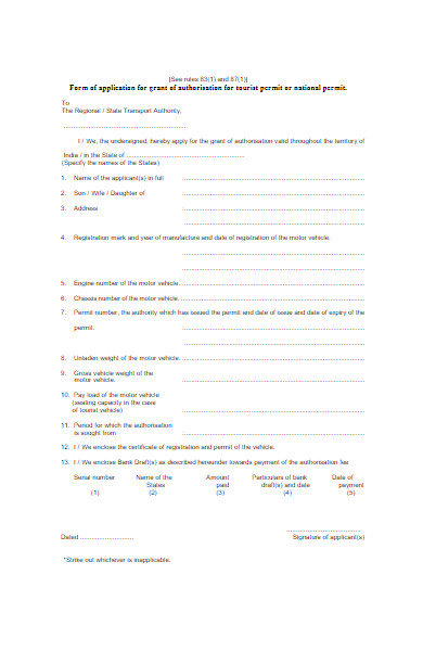FREE 50+ Permit Forms Download – How to Create Guide, Tips