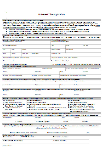FREE 20+ Title Forms Download – How to Create Guide, Tips