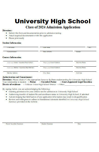 FREE 50+ University Forms in PDF | MS Word | MS Excel