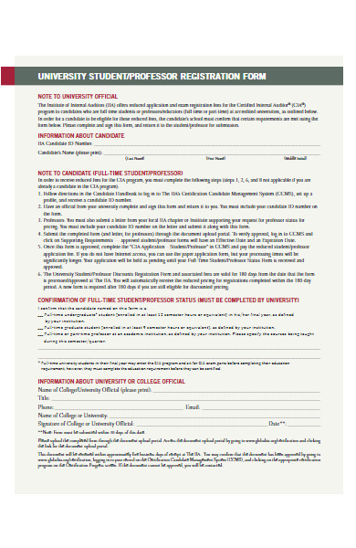 FREE 50+ University Forms in PDF | MS Word | MS Excel