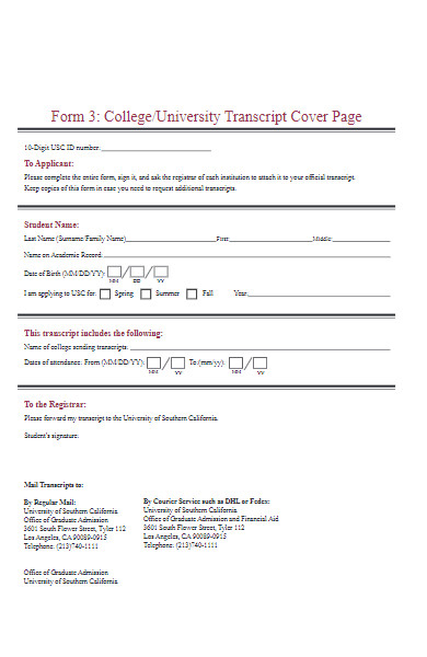 FREE 50+ University Forms in PDF | MS Word | MS Excel