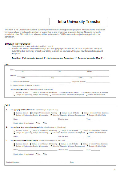 FREE 50+ University Forms in PDF | MS Word | MS Excel