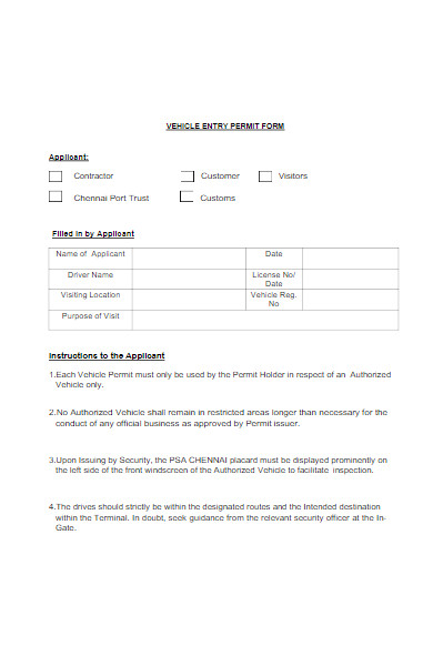 FREE 50+ Permit Forms Download – How to Create Guide, Tips