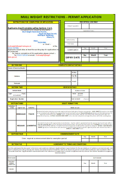 FREE 50+ Permit Forms Download – How to Create Guide, Tips