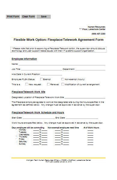 FREE 45+ Work From Home Forms in PDF | MS Word
