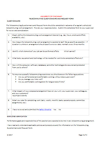 FREE 45+ Work From Home Forms in PDF | MS Word