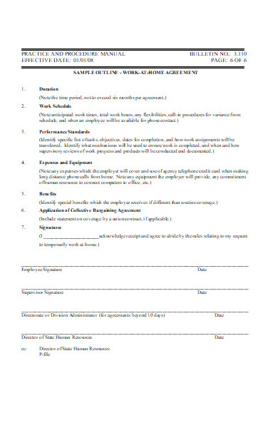 FREE 45+ Work From Home Forms in PDF | MS Word