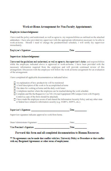 FREE 45+ Work From Home Forms in PDF | MS Word