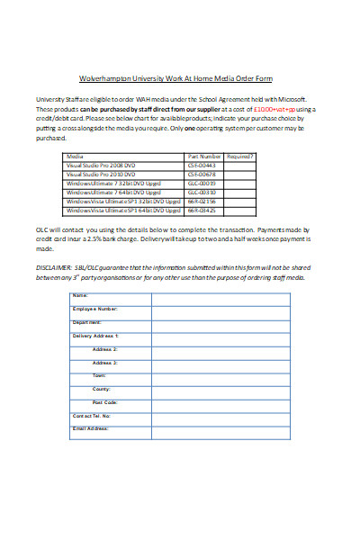 FREE 45+ Work From Home Forms in PDF | MS Word