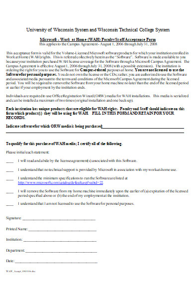 FREE 45+ Work From Home Forms in PDF | MS Word