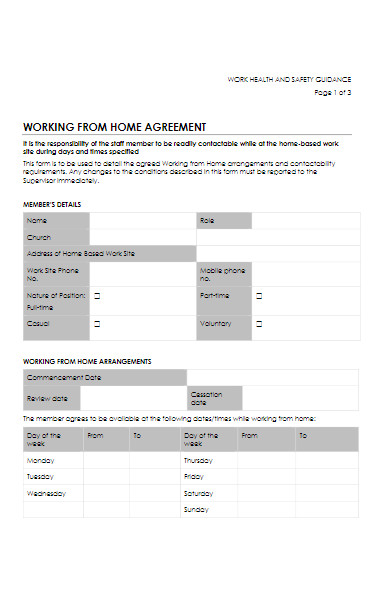 FREE 45+ Work From Home Forms in PDF | MS Word