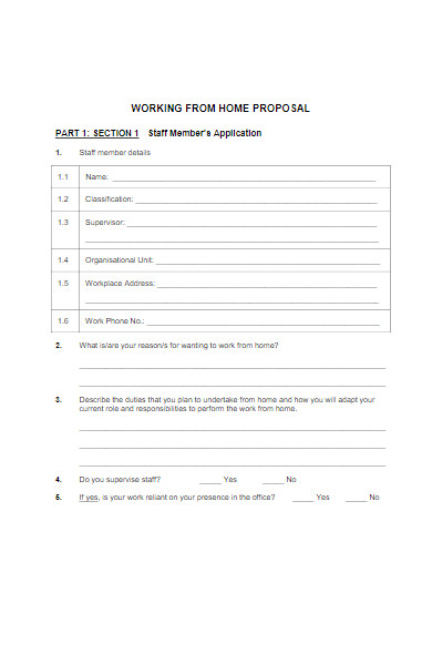 FREE 45+ Work From Home Forms in PDF | MS Word