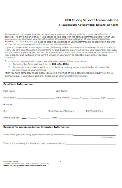 FREE 50+ Extension Forms in PDF | MS Word