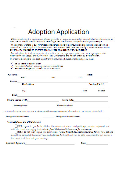 FREE 52+ Puppy Application Forms in PDF | MS Word
