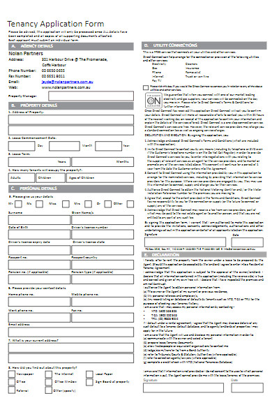 FREE 50+ Tenancy Application Forms in PDF | MS Word