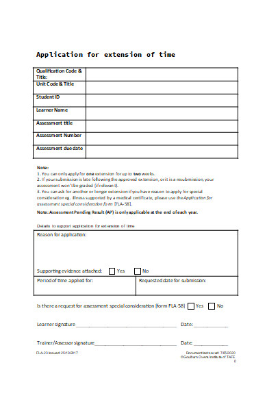 FREE 50+ Extension Forms in PDF | MS Word