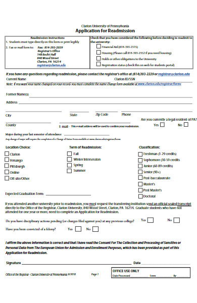 FREE 50+ Readmission Forms Download – How to Create Guide, Tips