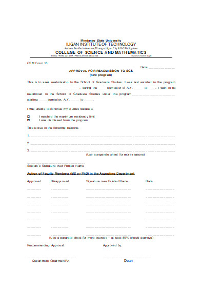 FREE 50+ Readmission Forms Download – How to Create Guide, Tips