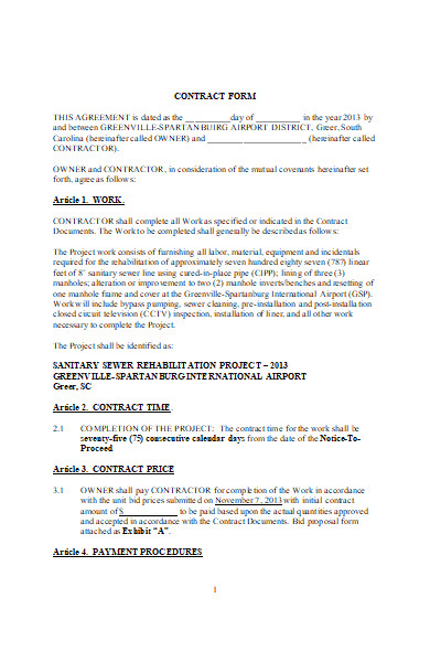 FREE 50+ Contract Application Forms Download – How to Create Guide, Tips