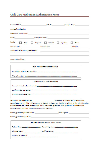 FREE 18+ Child Care Authorization Forms Download – How to Create Guide ...