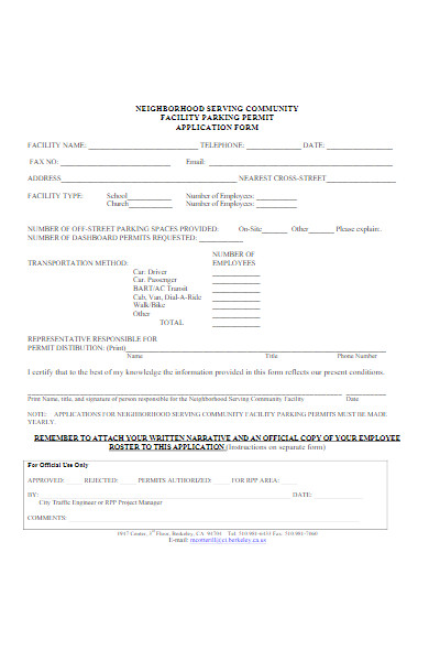 FREE 35+ Parking Application Forms Download – How to Create Guide, Tips