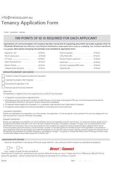 FREE 50+ Tenancy Application Forms in PDF | MS Word