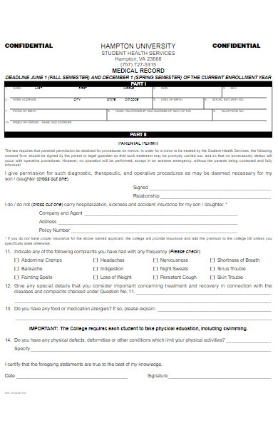 FREE 35+ Medical Record Forms Download – How to Create Guide, Tips