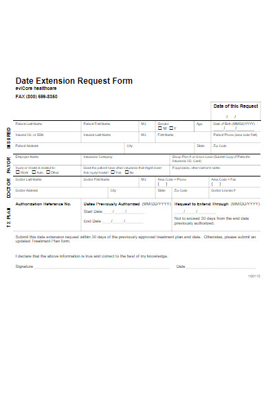 FREE 50+ Extension Forms in PDF | MS Word