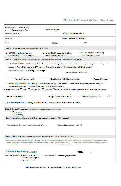 FREE 50+ Payment Authorization Forms Download – How to Create Guide, Tips