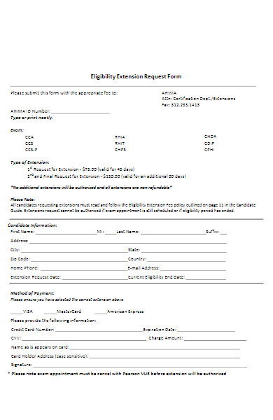 FREE 50+ Extension Forms in PDF | MS Word