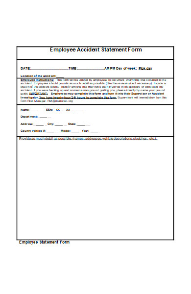 FREE 35+ Employee Accident Report Forms in PDF