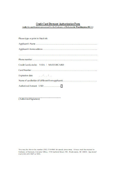 FREE 50+ Payment Authorization Forms Download – How to Create Guide, Tips