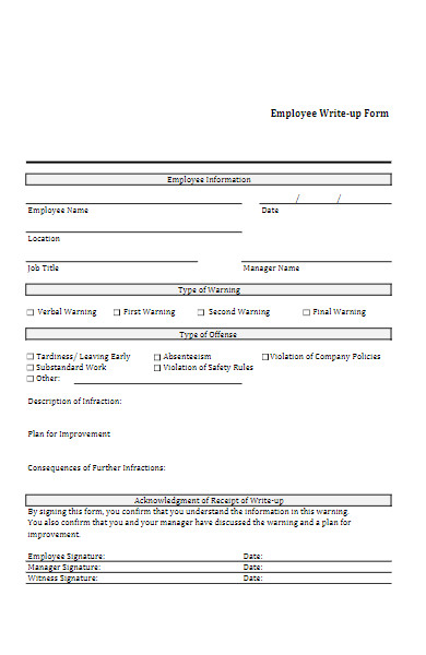 FREE 10+ Write Up Forms Download – How to Create Guide, Tips