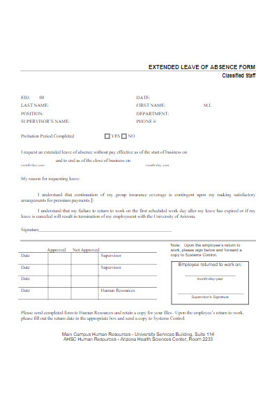 FREE 50+ Leave of Absence Forms Download – How to Create Guide, Tips