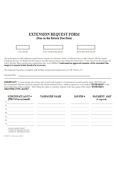 FREE 50+ Extension Forms in PDF | MS Word