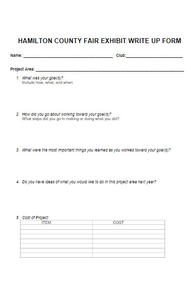 FREE 10+ Write Up Forms Download – How to Create Guide, Tips