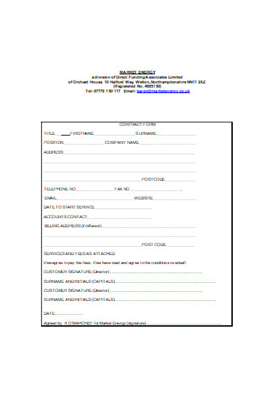 FREE 50+ Contract Application Forms Download – How to Create Guide, Tips
