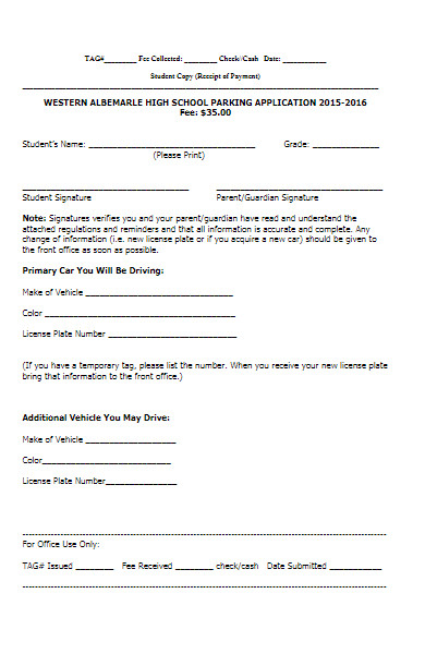 FREE 35+ Parking Application Forms Download – How to Create Guide, Tips