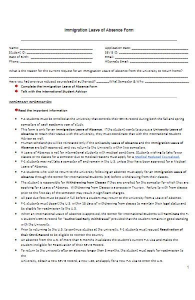 FREE 50+ Leave of Absence Forms Download – How to Create Guide, Tips