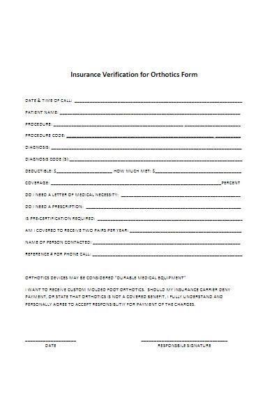 FREE 50+ Medical Insurance Verification Forms Download – How to Create ...