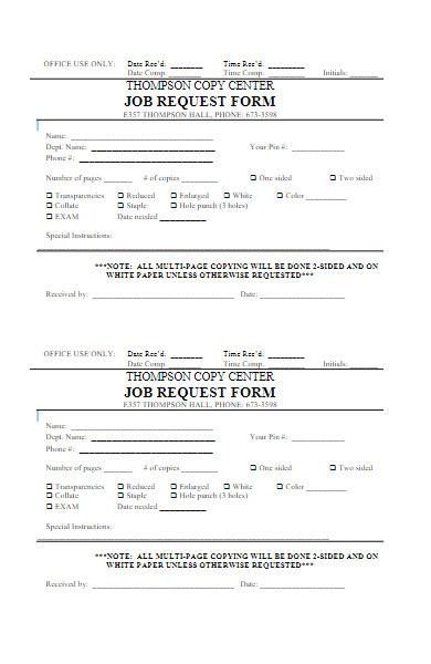 FREE 50+ Job Request Forms Download – How to Create Guide, Tips