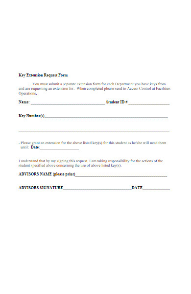 FREE 50+ Extension Forms in PDF | MS Word