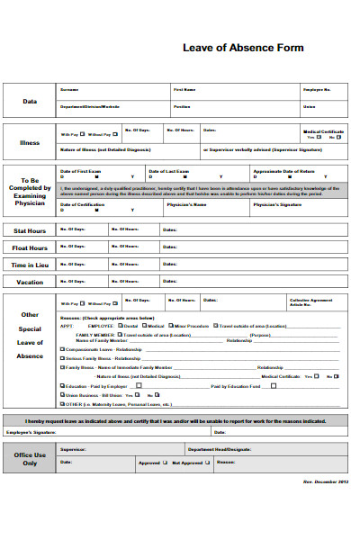 FREE 50+ Leave of Absence Forms Download – How to Create Guide, Tips